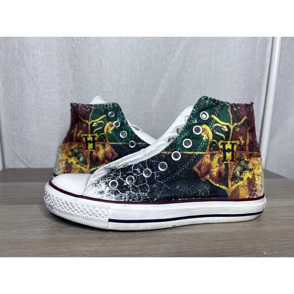 Converse | Shoes | Custom Harry Potter Hogwarts Houses Converse High ...